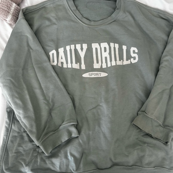 Daily Drills | Tops | Daily Drills Logo Crewneck In Mint Green | Poshmark